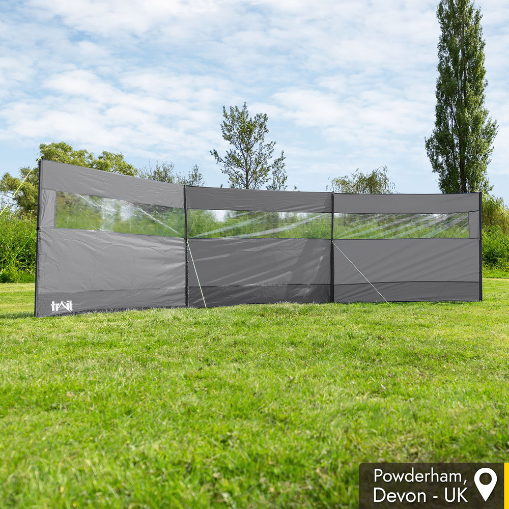 Steel 4 Pole Windbreak (5m x 1.4m)