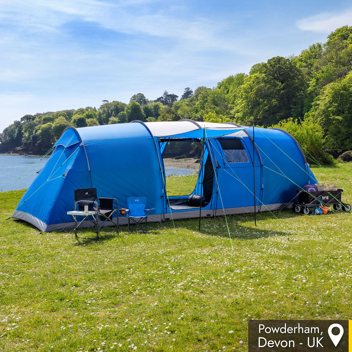 Hexton XL 6 Man 3 Room Tent – Waterproof 5000mm | Trail